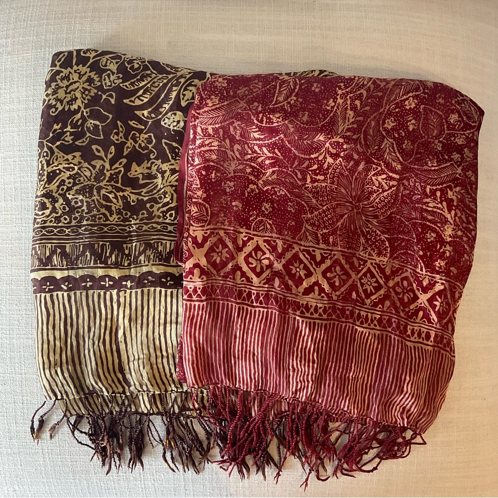 Love Shop Scarves - 100% Silk Scarf Set - Gem